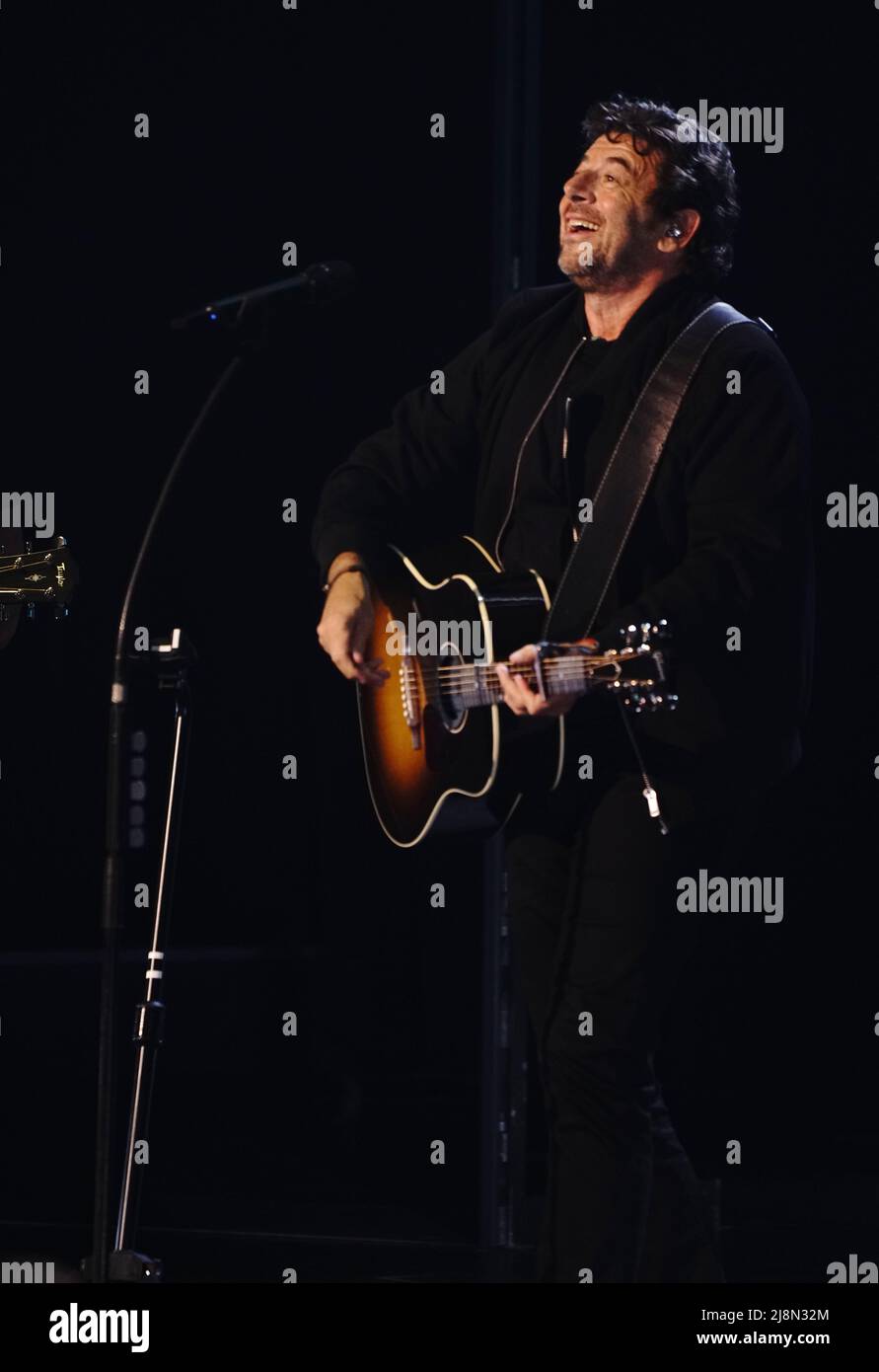 French singer Patrick Bruel in concert in Montreal Stock Photo - Alamy