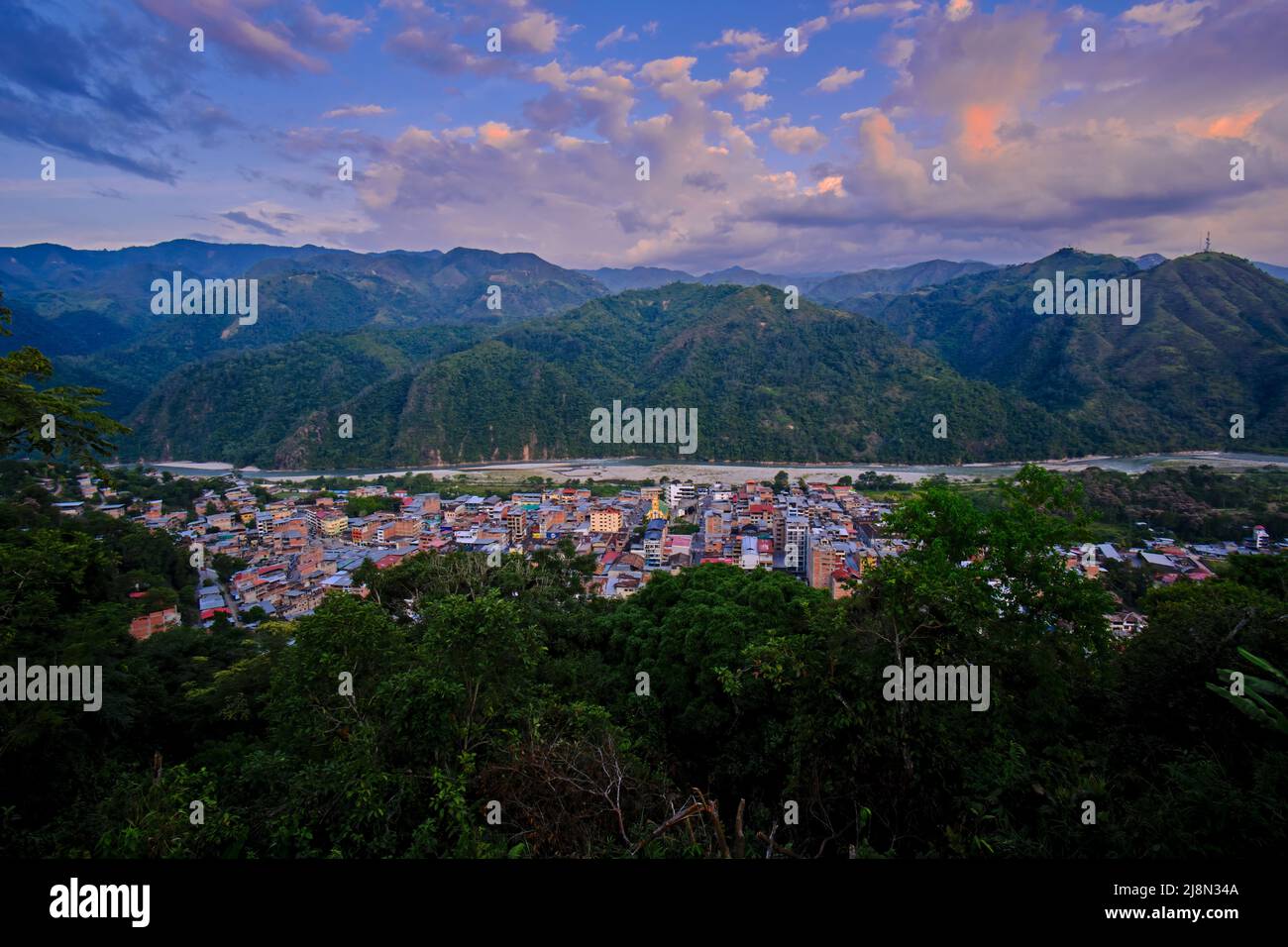 Beautiful view of the city of Merced in Chanchamayo, a beautiful city ...