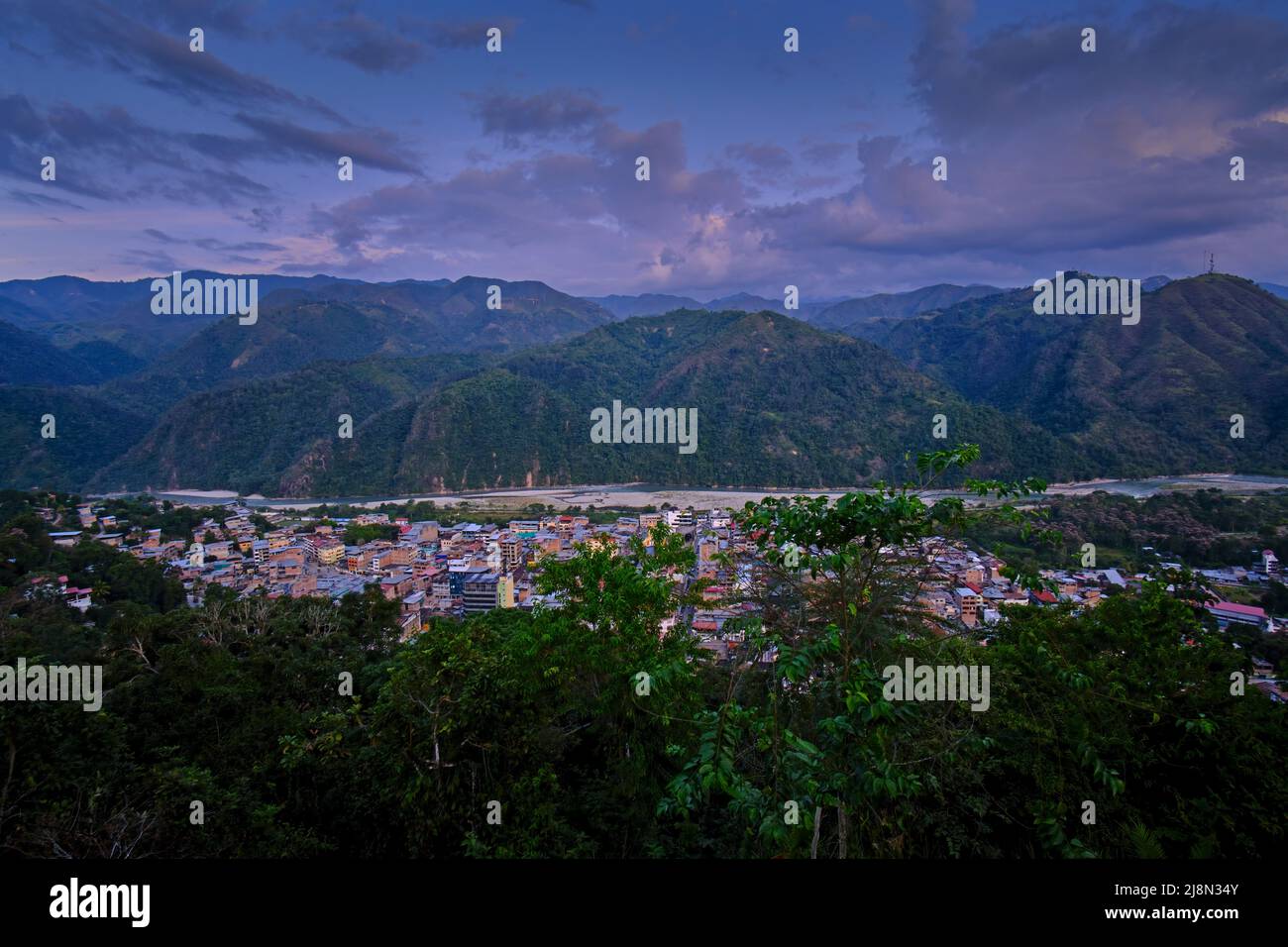 Beautiful view of the city of Merced in Chanchamayo, a beautiful city ...