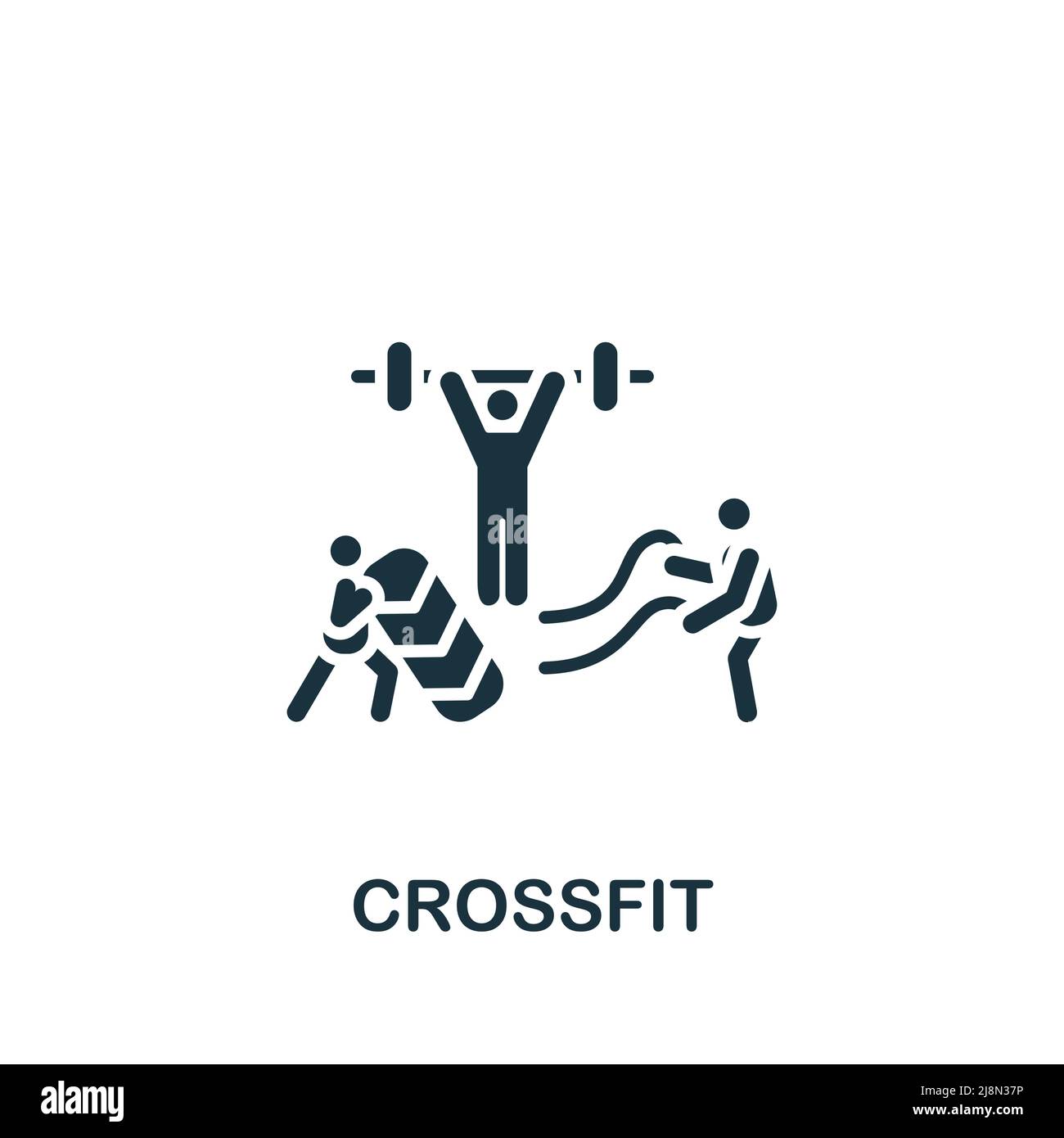 Crossfit icon. Monochrome simple Healthy Lifestyle icon for templates ...