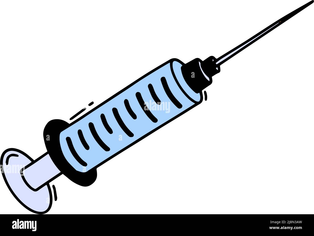 Syringe Medical Symbol Drawing. doodle icon. syringe. vector ...