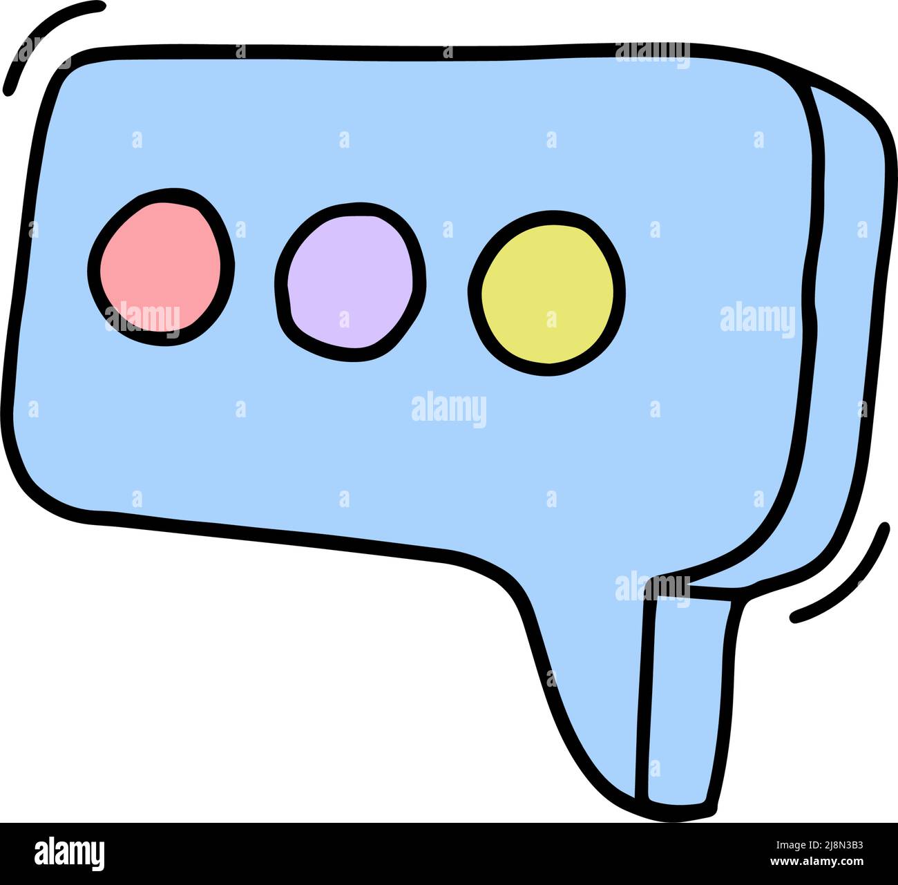 speech bubble doodle hand drawn vector illustration Stock Vector Image ...