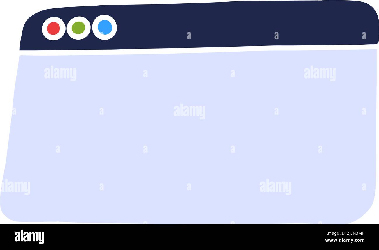 Open empty browser window hand drawn outline doodle icon. Internet ...