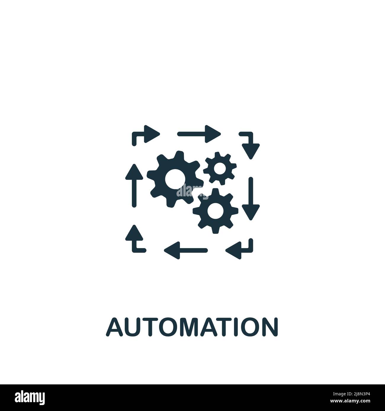 Automation icon. Monochrome simple Industry 4.0 icon for templates, web ...