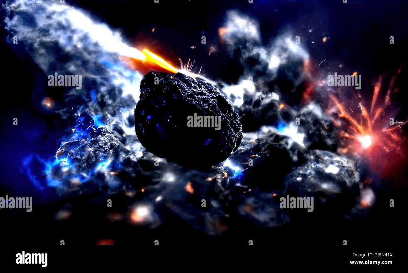 Large Asteroid Falling