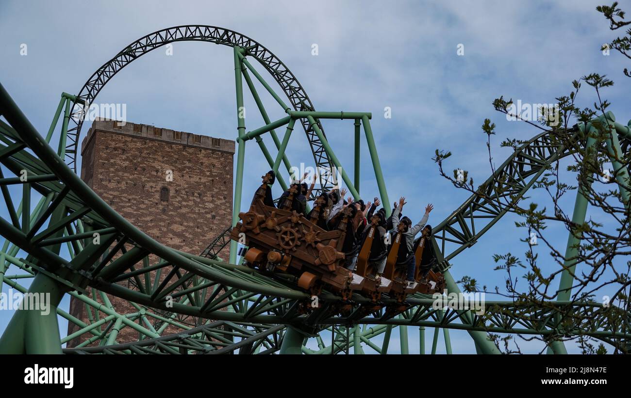 Sierksdorf, Germany - April.30.2022: Young people have fun during a ...