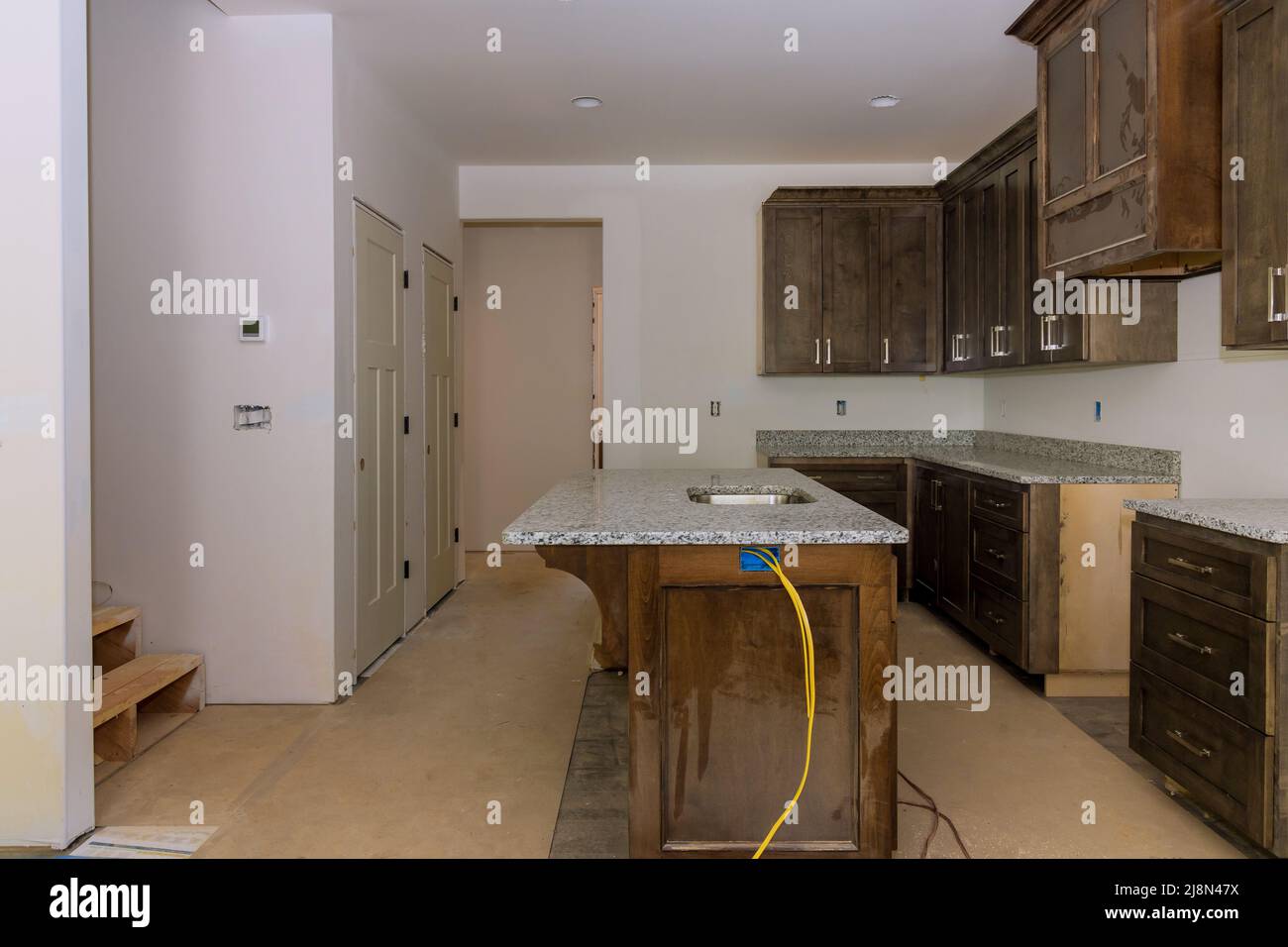 New kitchen installation for new house Stock Photo - Alamy