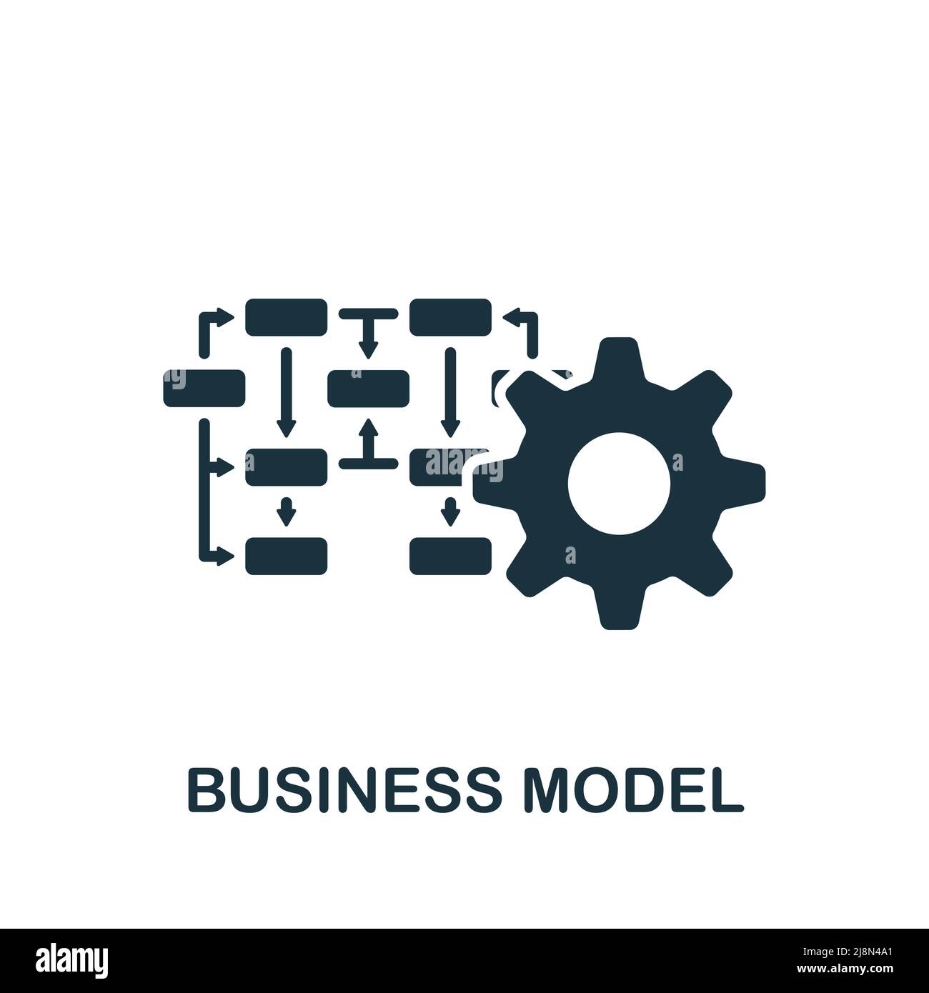 Business Model icon. Monochrome simple Industry 4.0 icon for templates ...