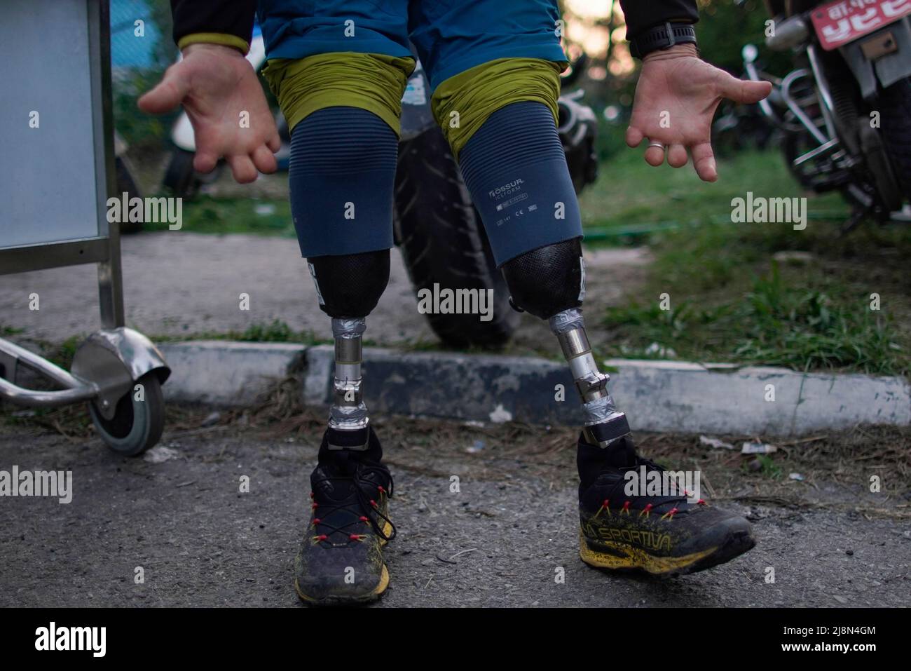 Kathmandu, Nepal. 17th May, 2022. Italian climber Andrea Lanfri, who ...