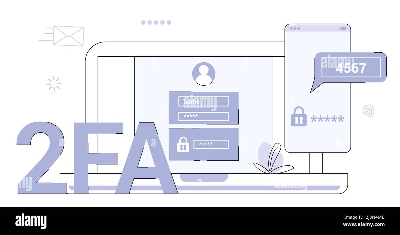 2fa Two Factor Authentication Password Secure Notice Login Verification Code Notice With Code Fo