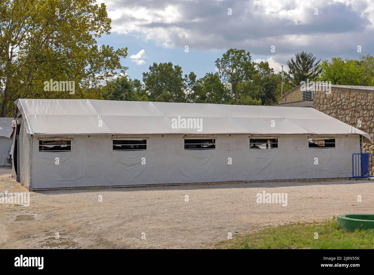 Temporary Stable Structure For Horses at Show Event Stock Photo - Alamy