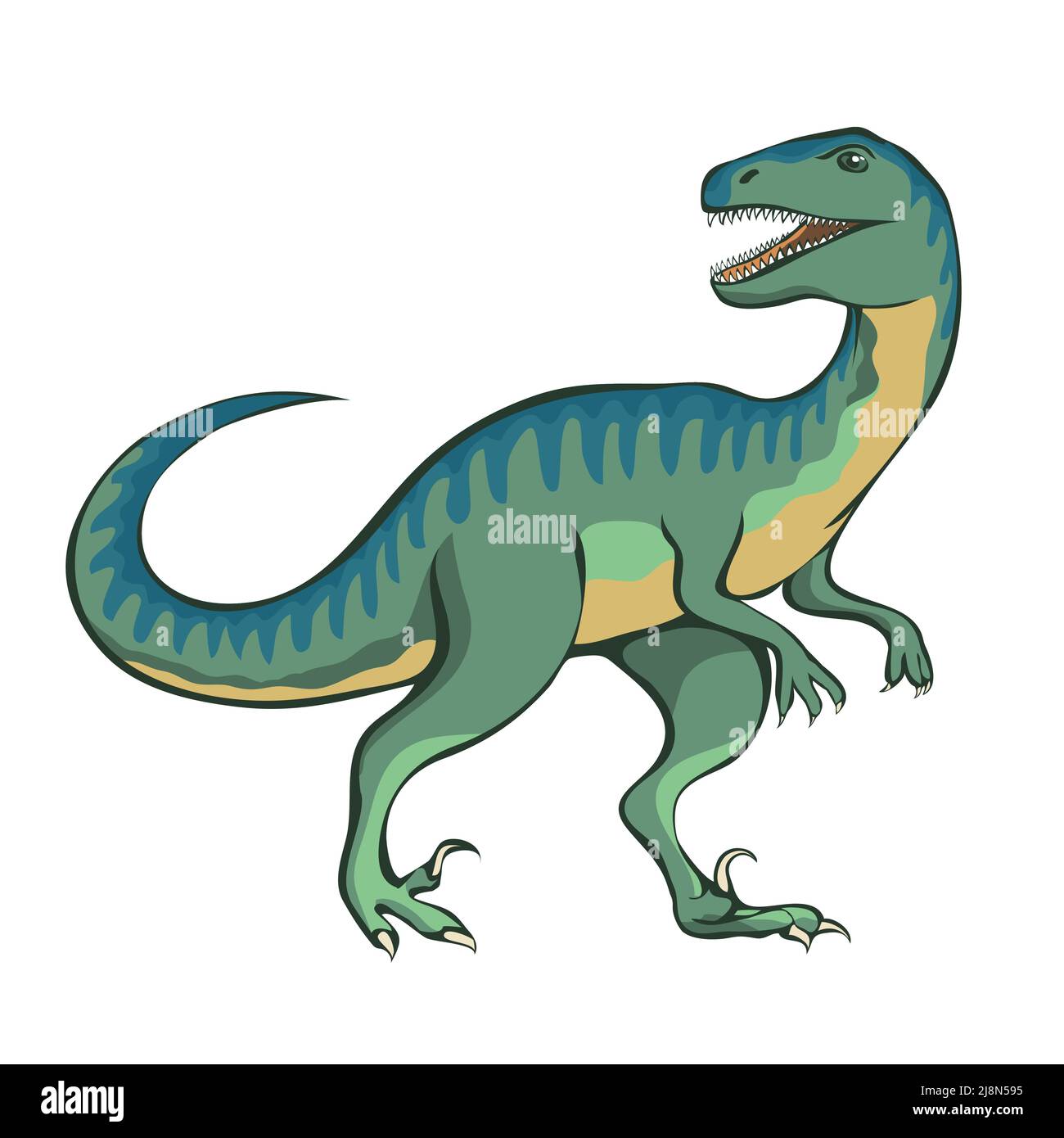 Velociraptor with dangerous claws. Predatory dinosaur of the Jurassic ...