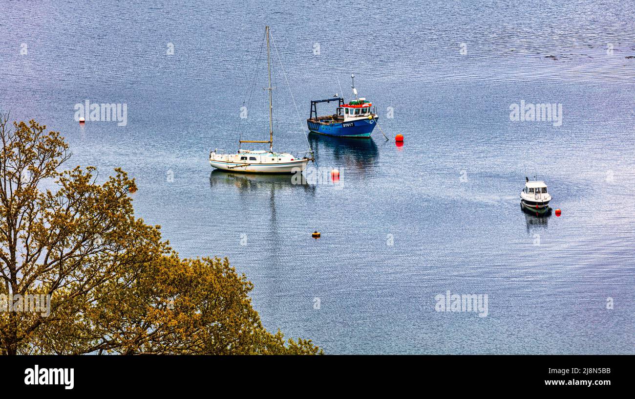 Fishing boats in the picturesque Highland village of Plockton,The Jewel ...