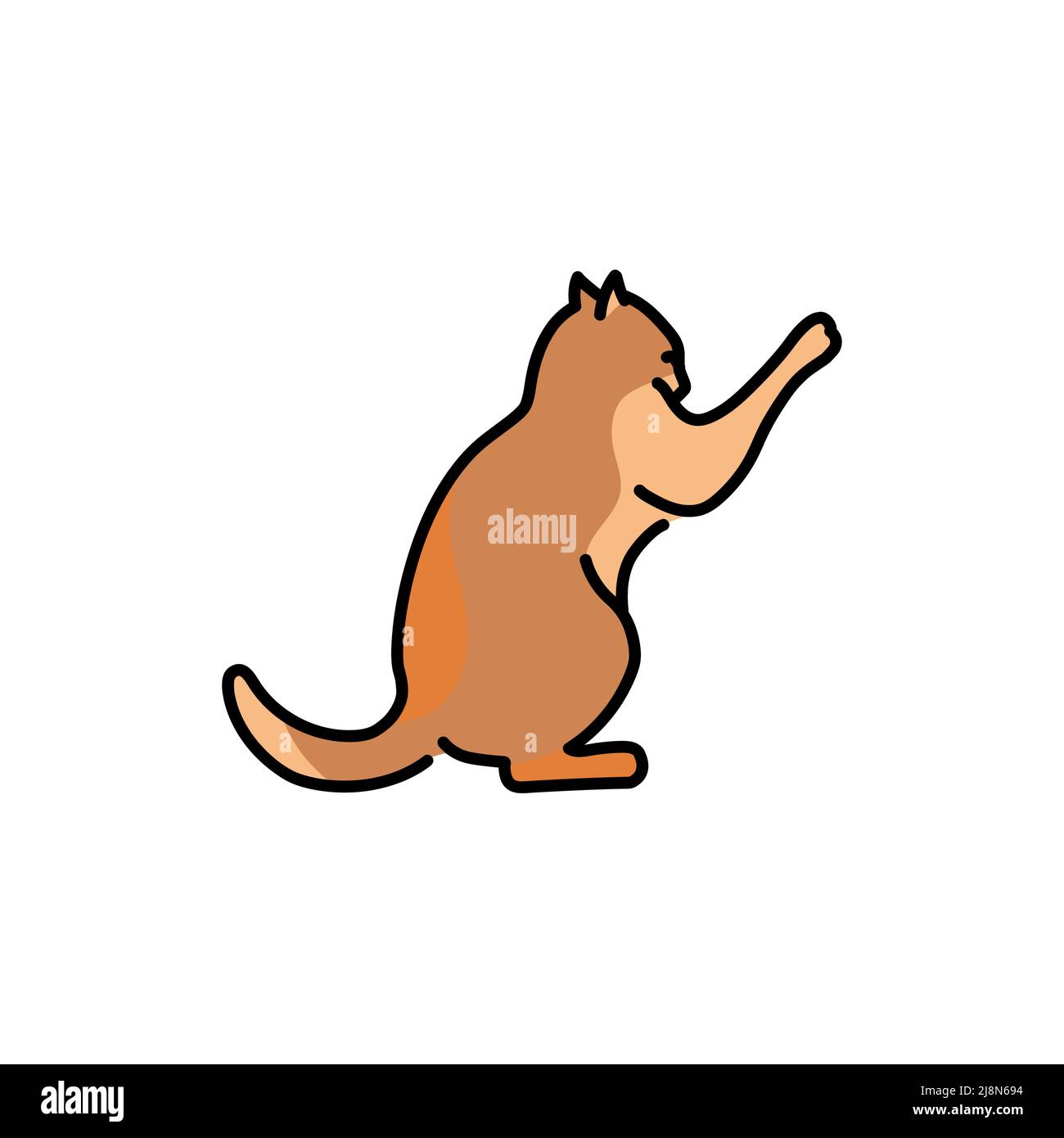 Sitting cat pictogram hi-res stock photography and images - Alamy
