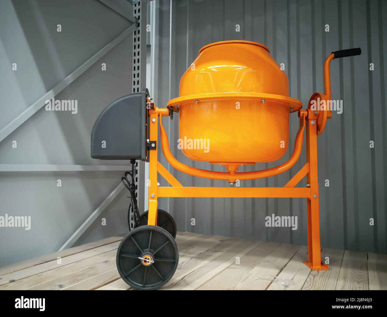 Manual concrete mixer for construction Stock Photo - Alamy