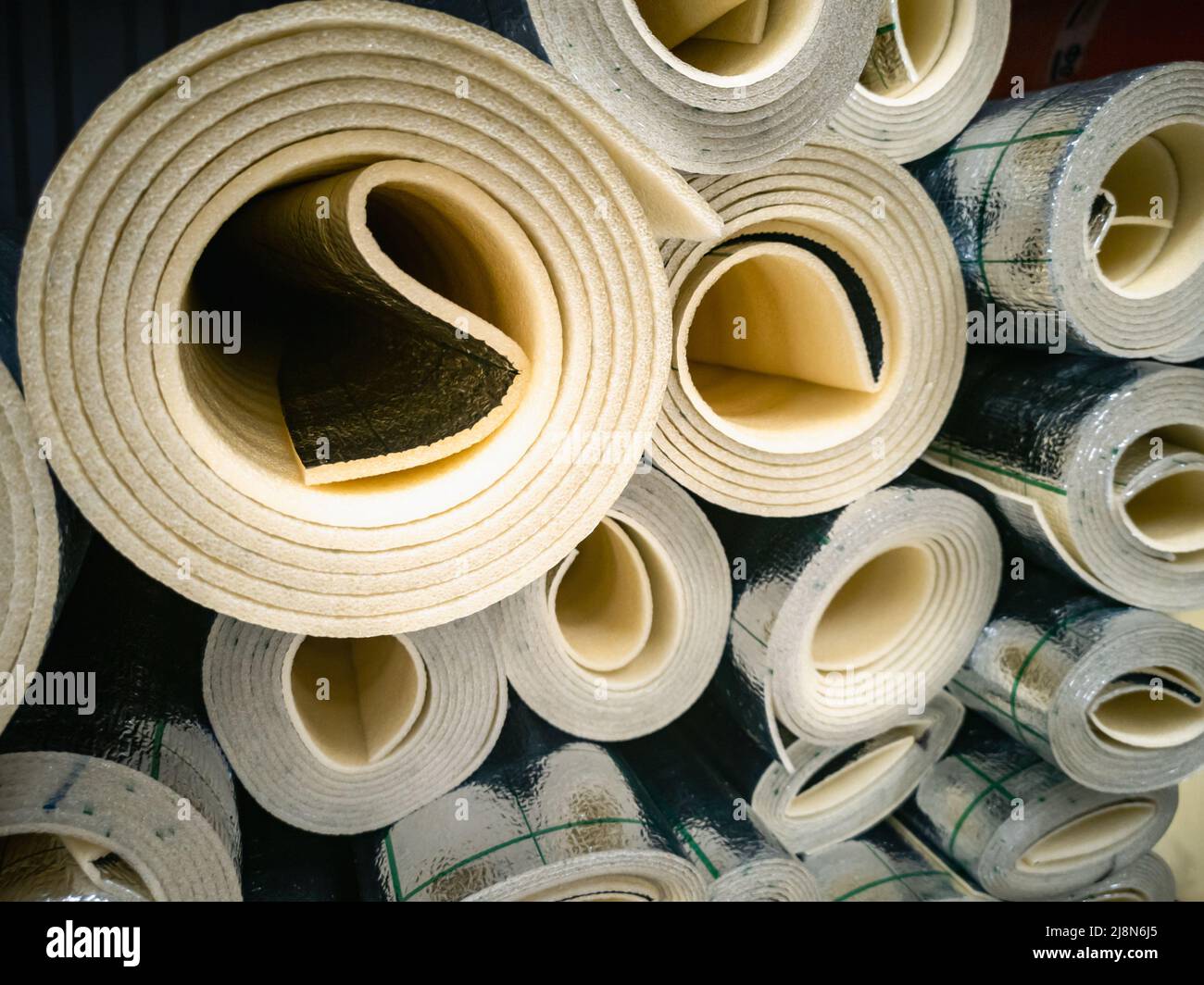 Building insulation materials. Building thermal insulation Stock Photo ...