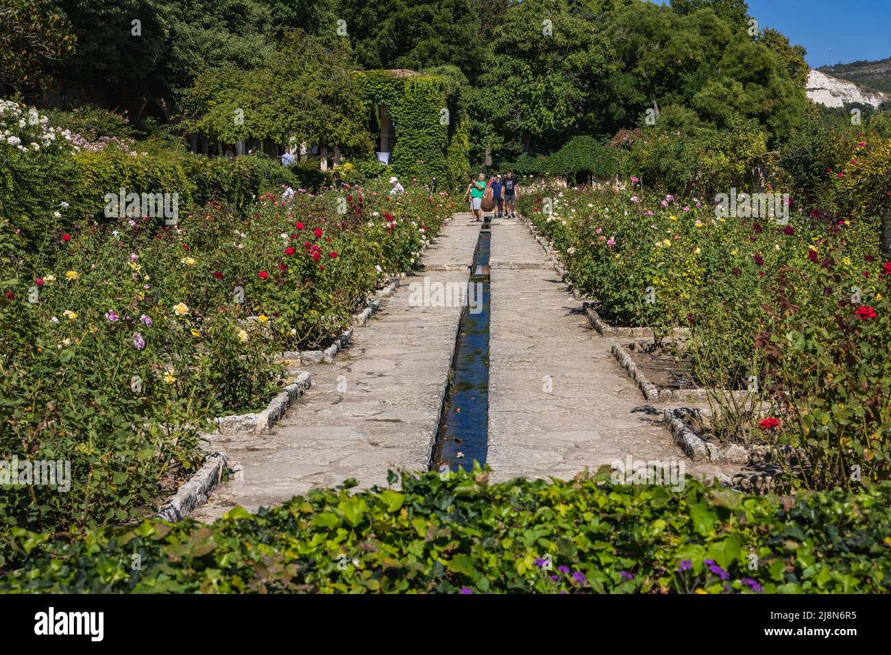 Roses garden in The Palace architectural park and Botanical garden ...