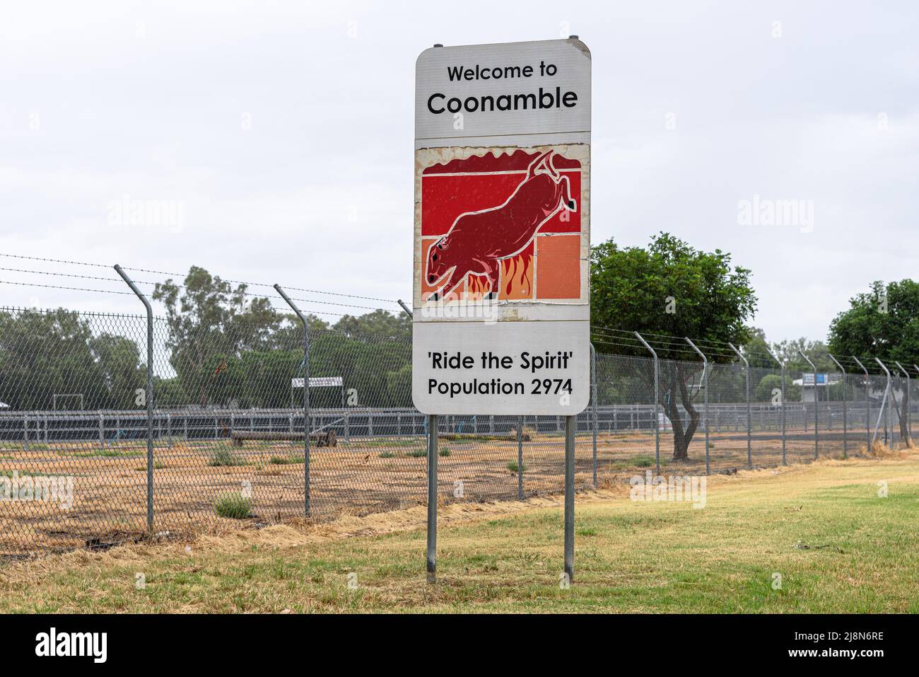 The welcome sign to Coonamble, New South Wales Stock Photo - Alamy