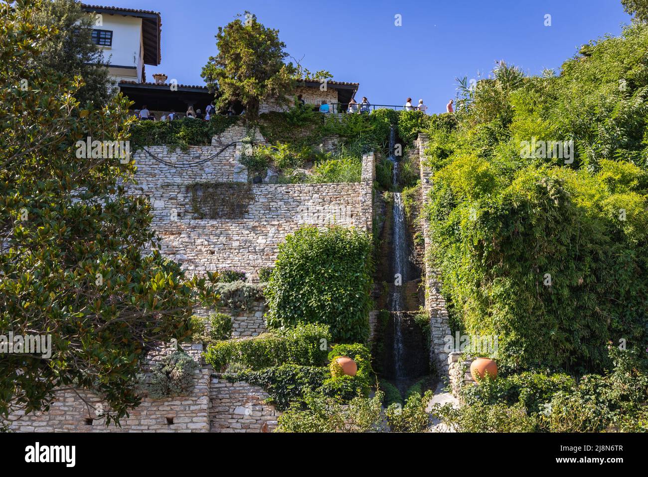 View from Roses garden in The Palace architectural park and Botanical ...