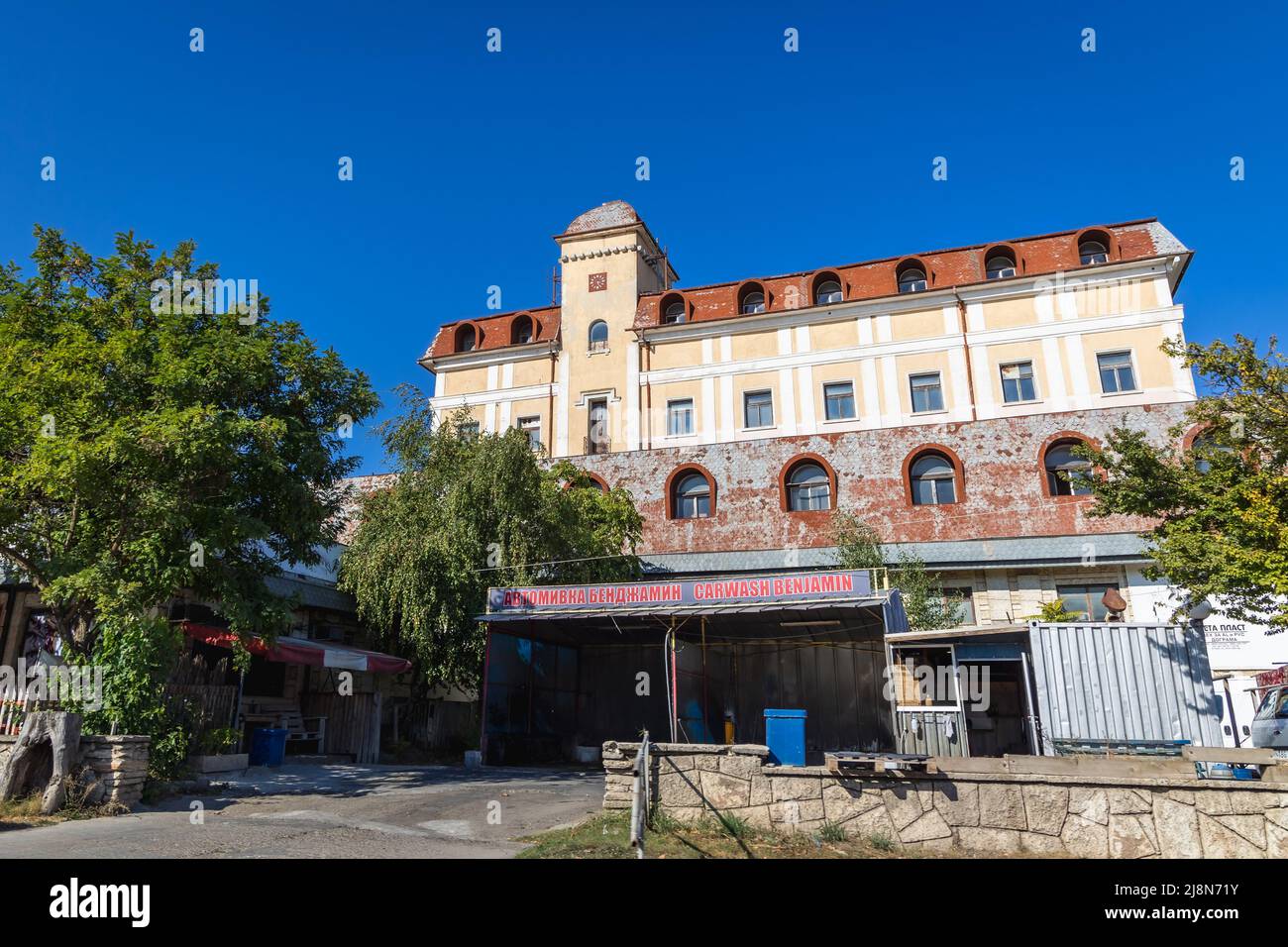 Carwash in Balchik, Black Sea coastal town in Southern Dobruja ...