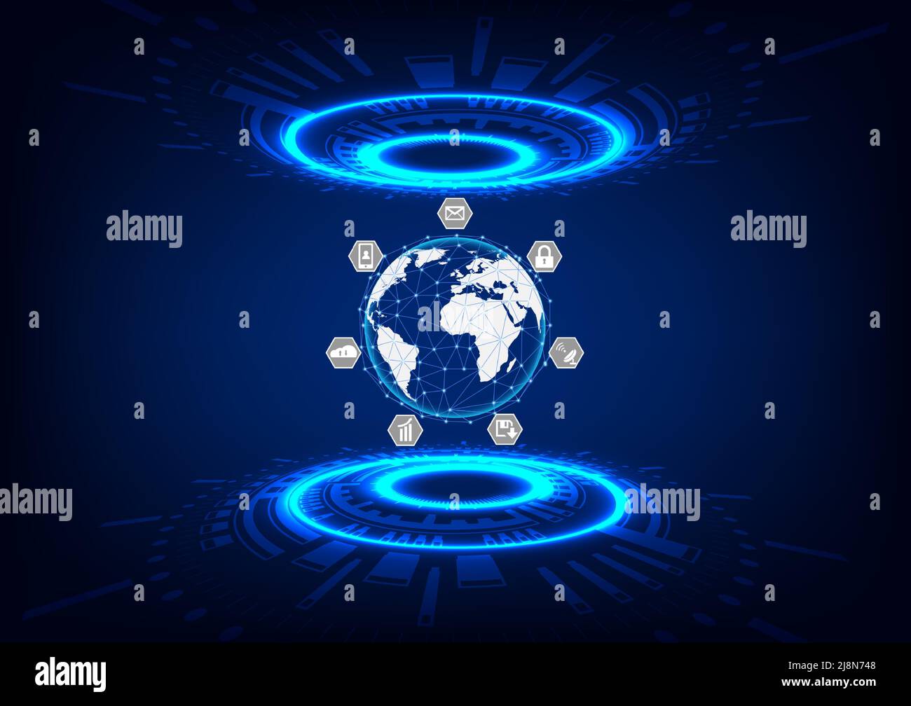 graphics design concept hitech technology network connection future futurist connection ...