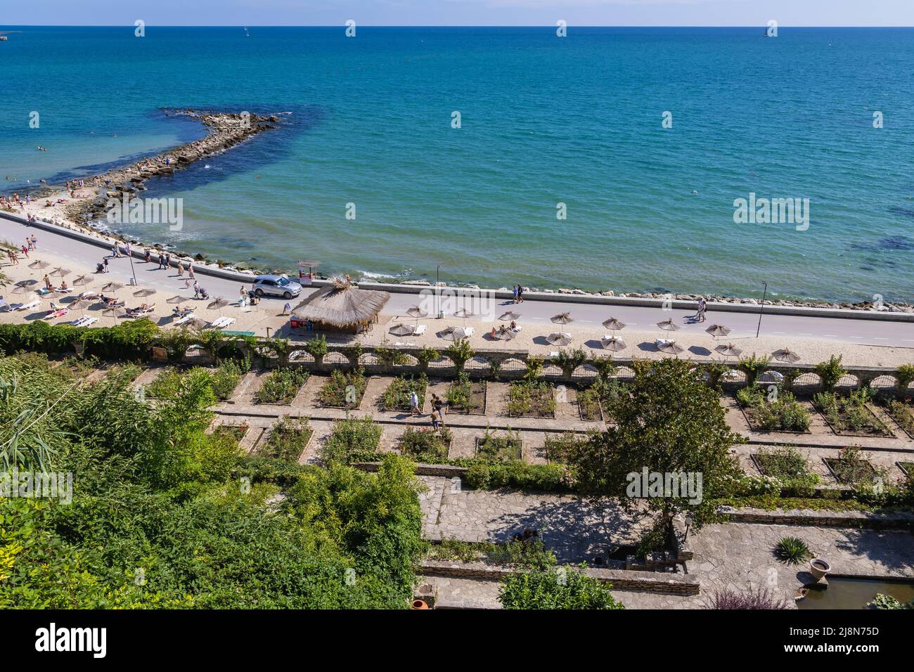 Beach and rose garden in The Palace architectural park and Botanical ...