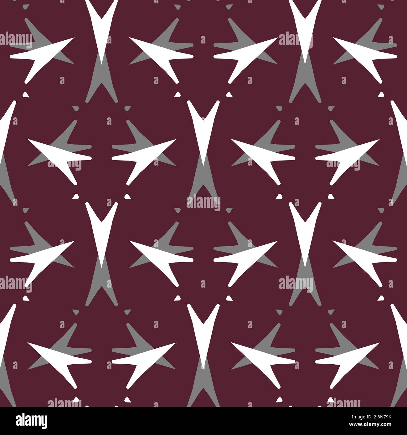 Seamless pattern with a graceful figures in geometrical style Stock ...