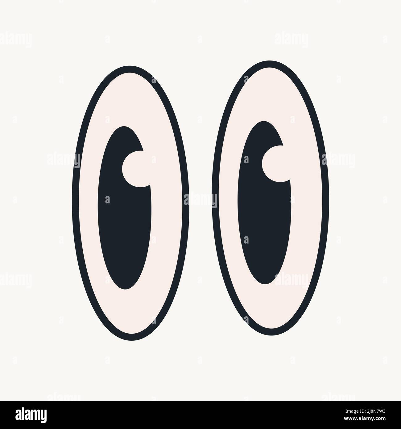 Cartoon vector funny cute Comic characters, eyes Stock Vector Image ...