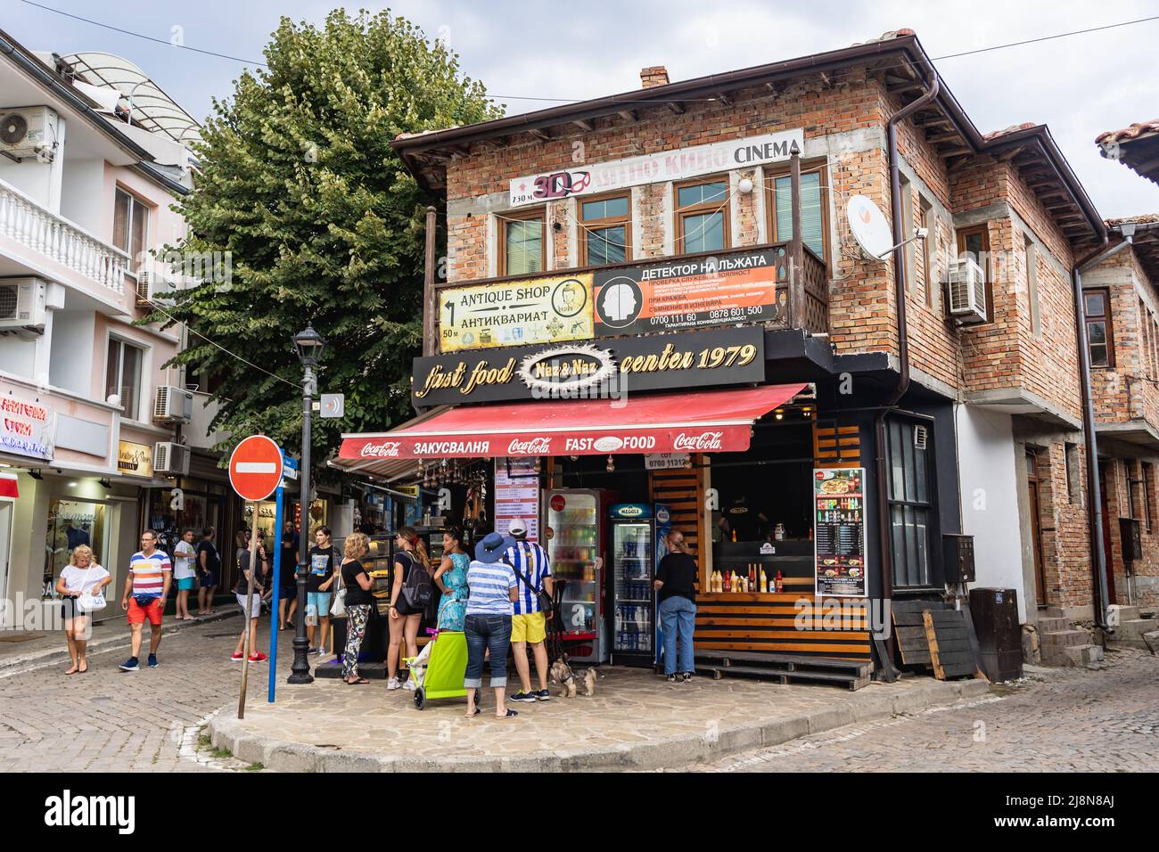 Fast food bar in Sozopol historic seaside town in Burgas Province on ...