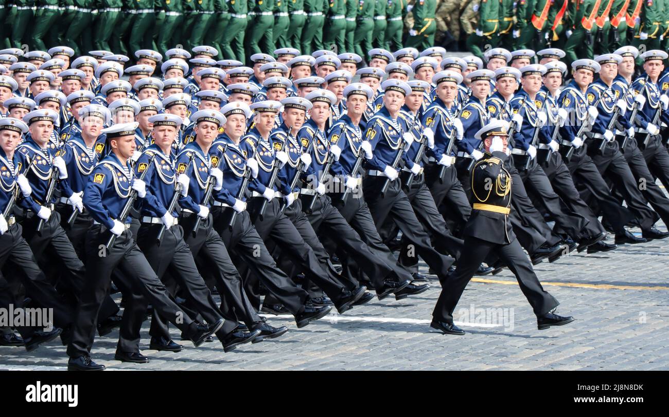 Moscow, Russia, May 2022: Cadets of the Naval Military School named ...