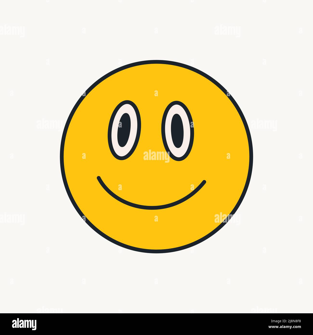 Cartoon vector funny cute smiling face Comic character Stock Vector ...