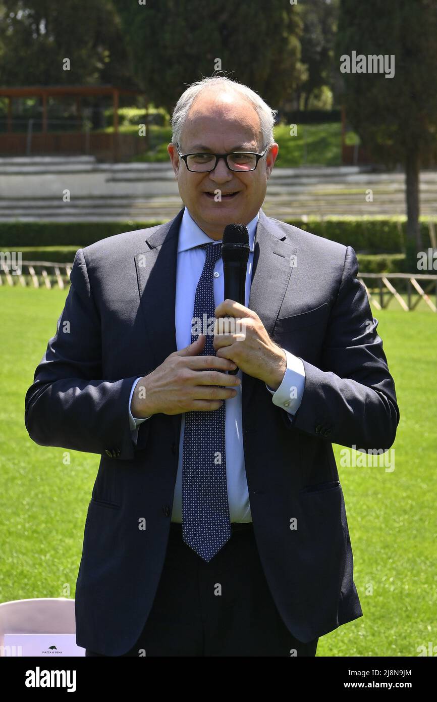 Roberto Gualtieri Mayor of Rome during the press conference for the ...