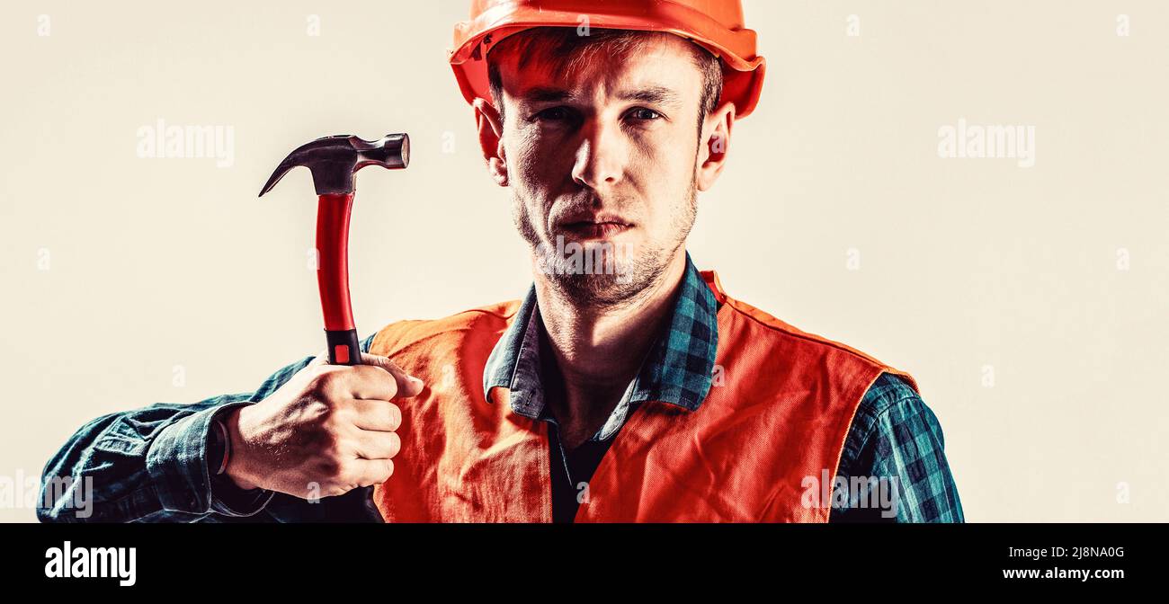 Handyman services. industry, technology, builder man, concept. Man ...