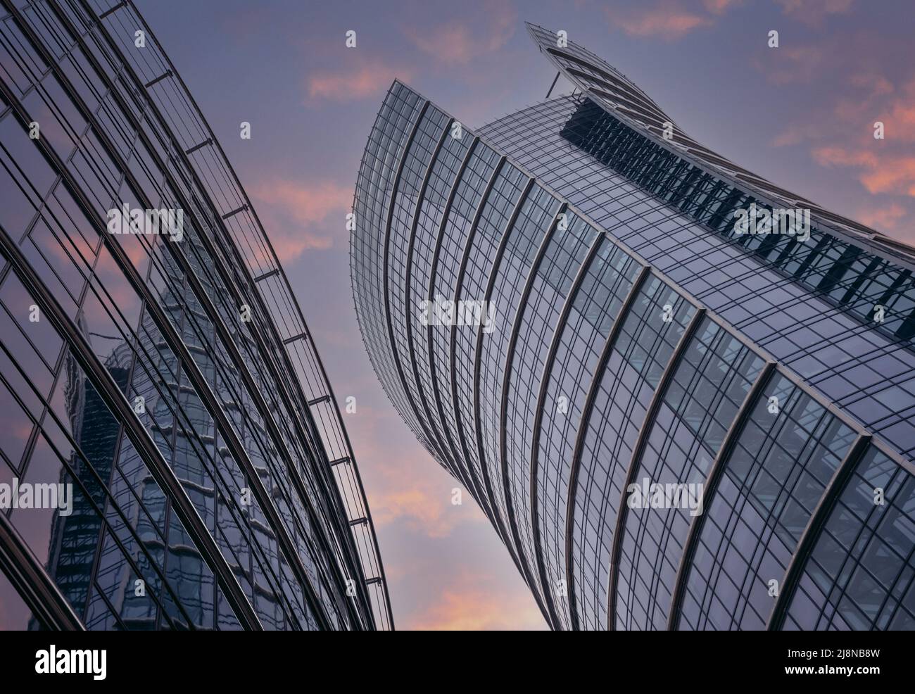 Warsaw Spire complex of office buildings in Warsaw, capital of Poland ...