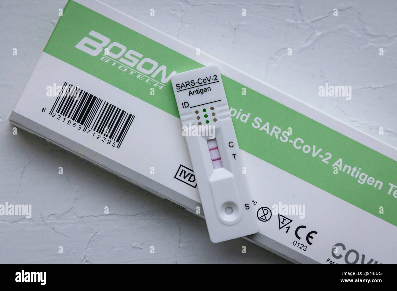 Positive test result for coronavirus, test made by SARS-CoV-2 rapid ...