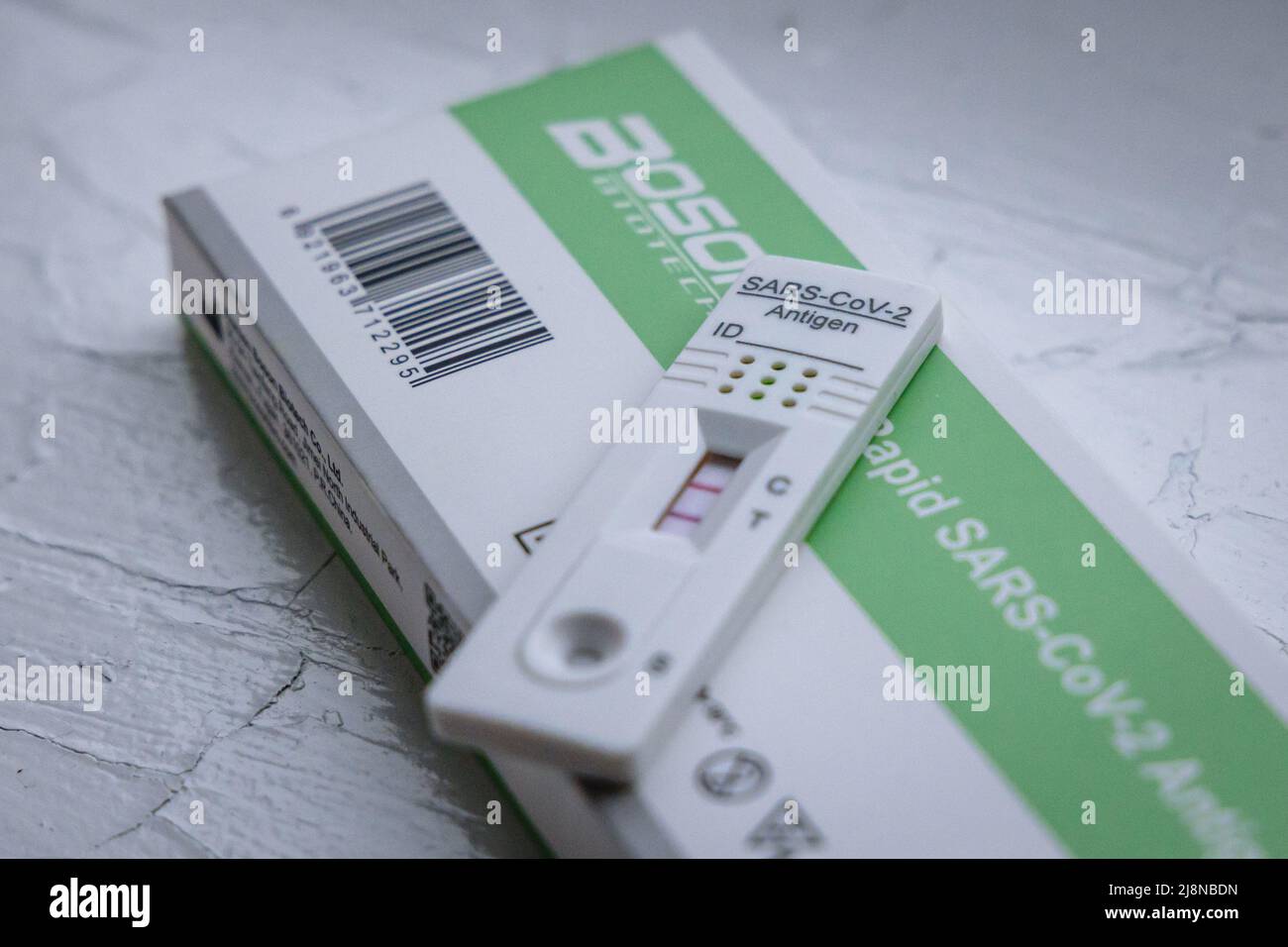 Positive test result for coronavirus, test made by SARS-CoV-2 rapid ...