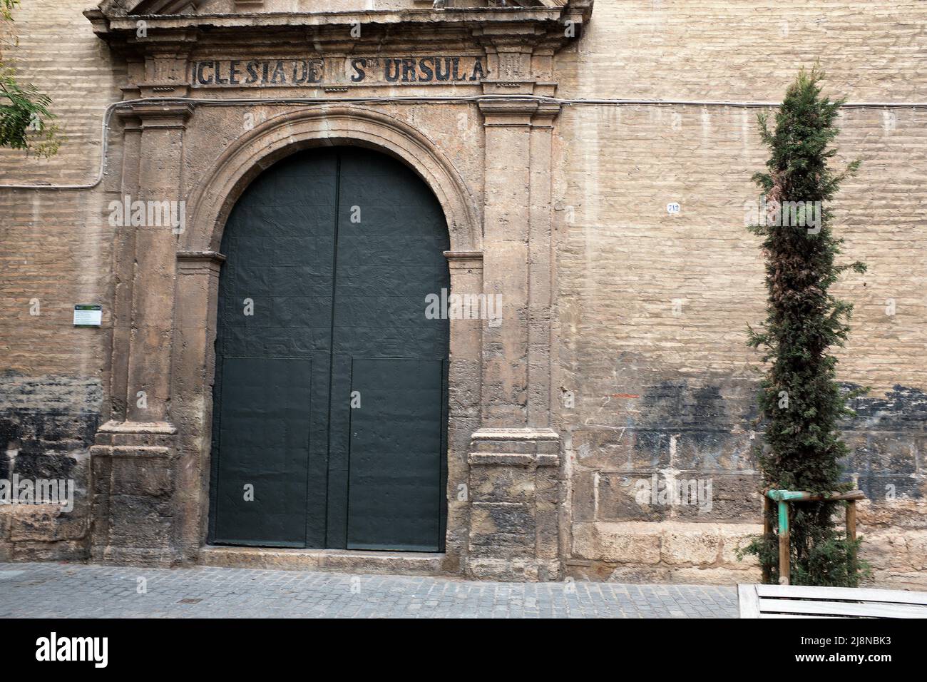 Courtyard Door Entrance, Convent De Santa Ursula, Valencia, Spain Stock ...