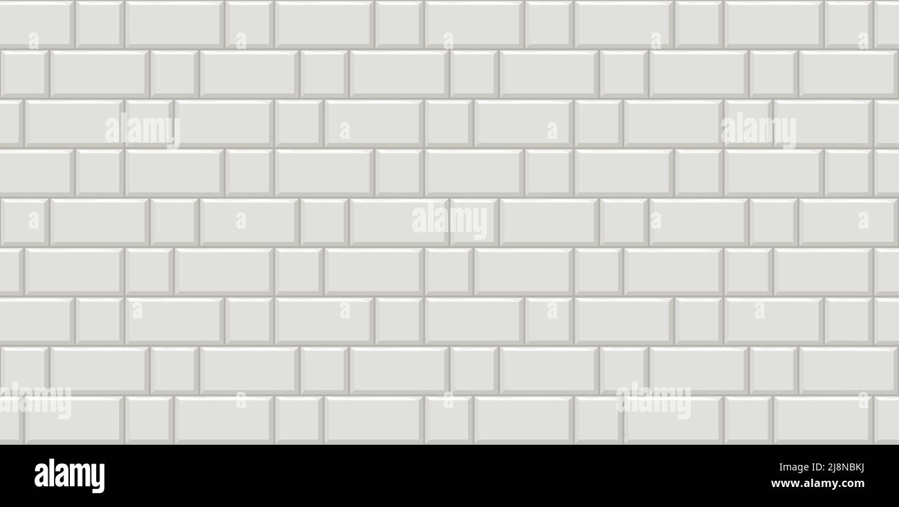 Subway tiles horizontal white background Metro brick decor seamless ...