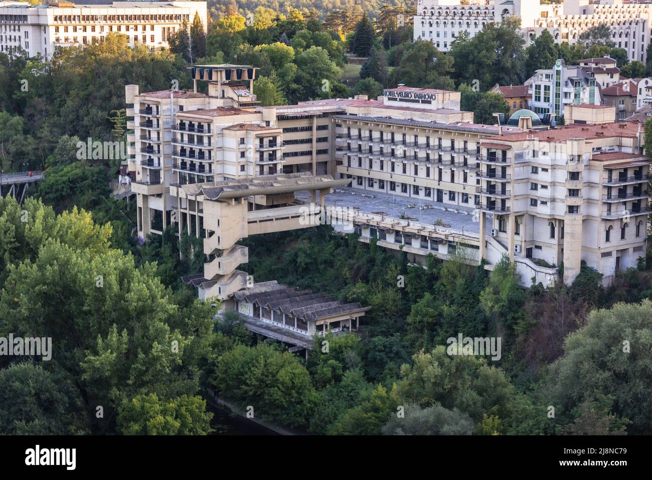 Abandoned InterHotel in Veliko Tarnovo town, administrative centre of ...
