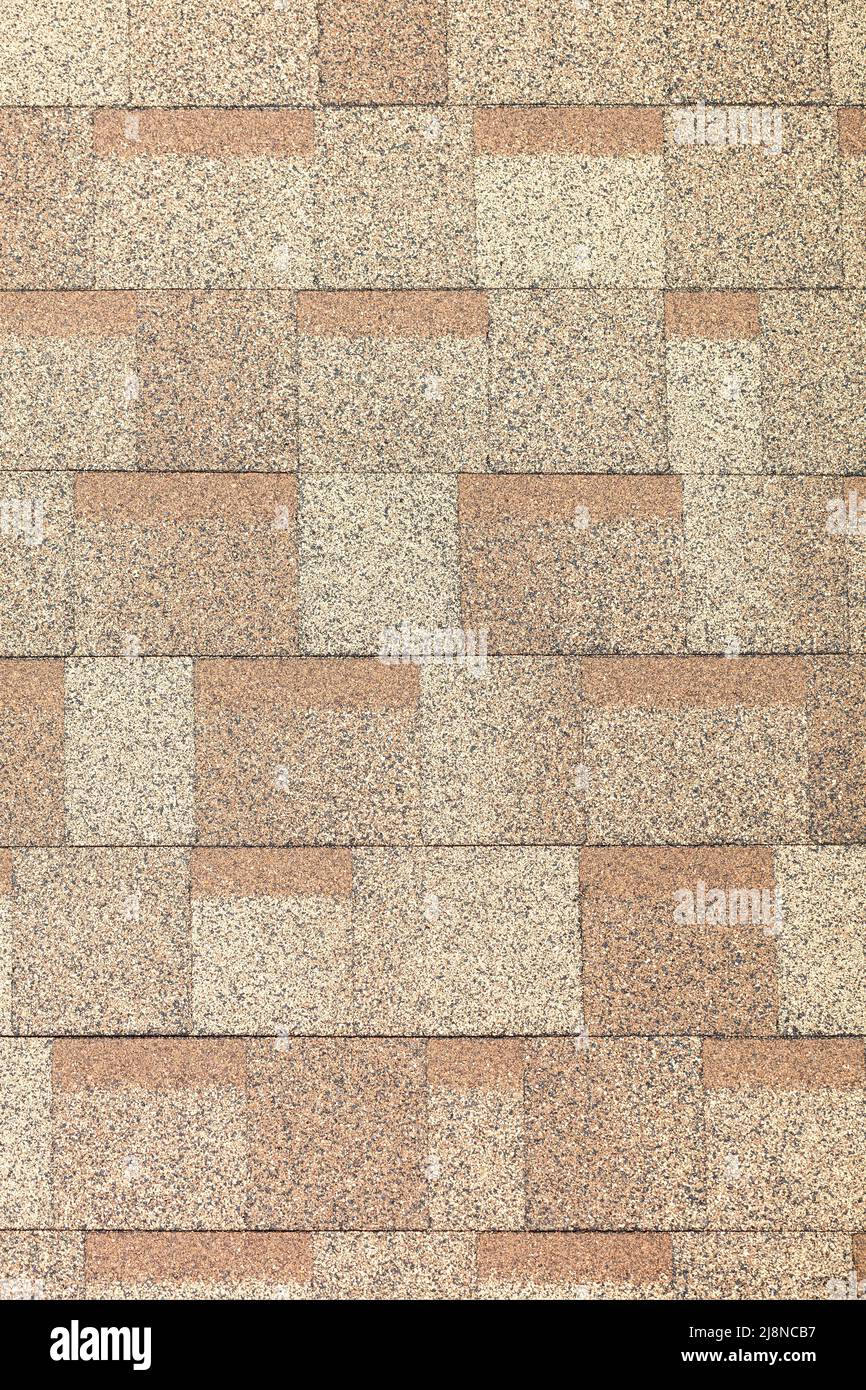 Background and texture of rectangular tiles of beige color of roofing ...