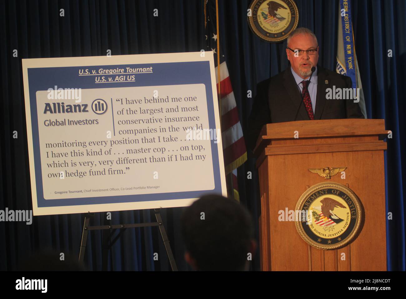 New York, USA. 17th May, 2022. .Announcement of indictment of Allianz ...