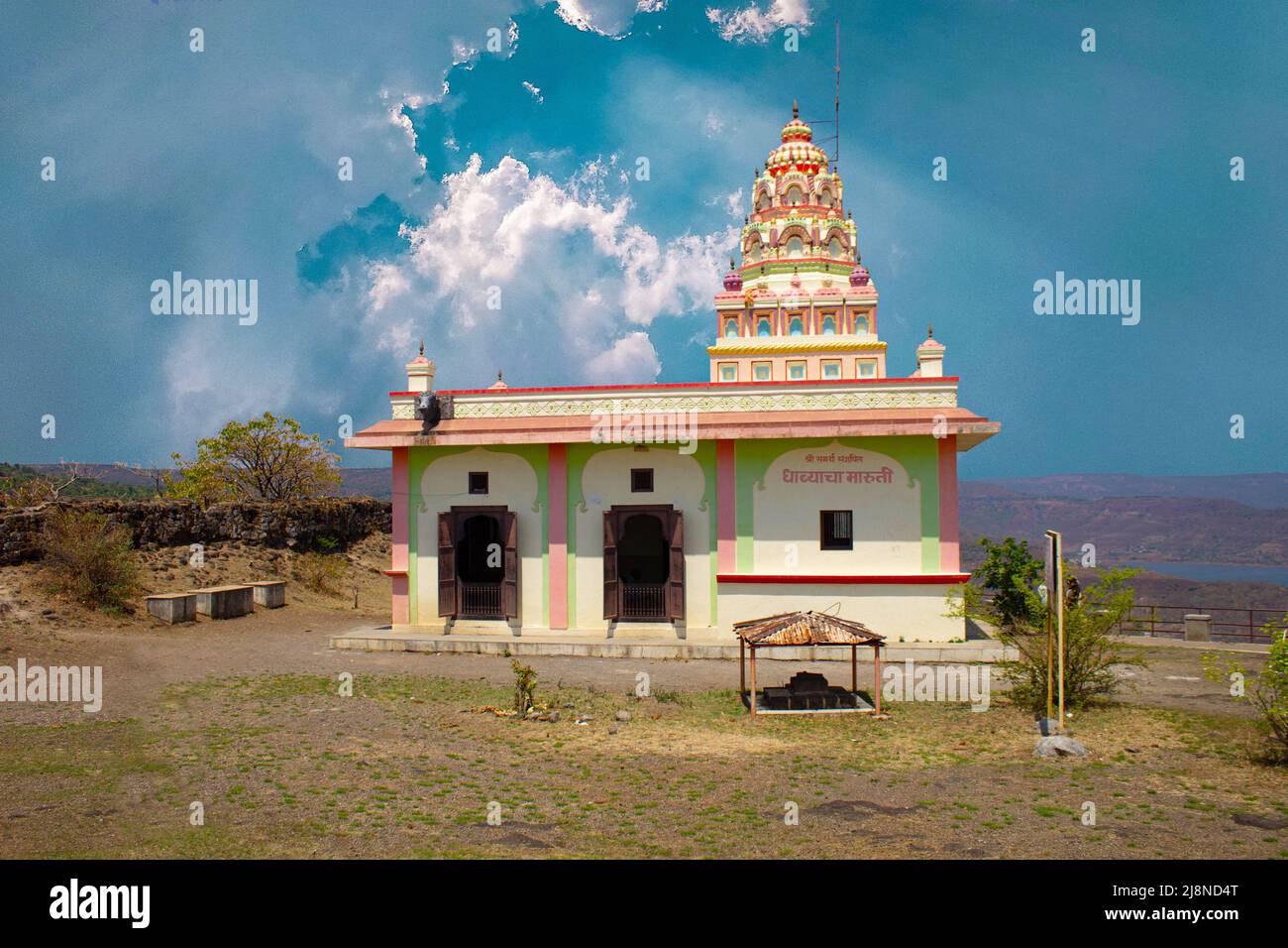 River side beautiful temple, Waterfall near temple Stock Photo - Alamy