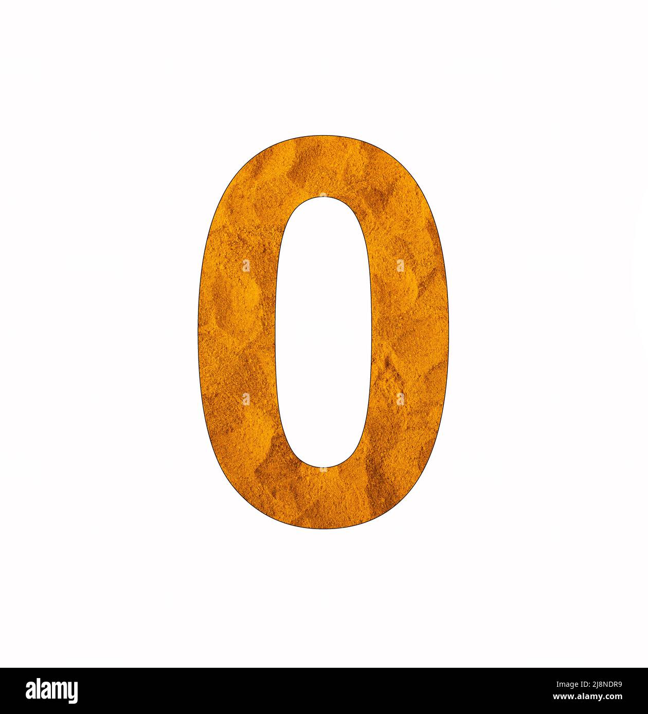 Number 0 - Turmeric organic powder background Stock Photo - Alamy