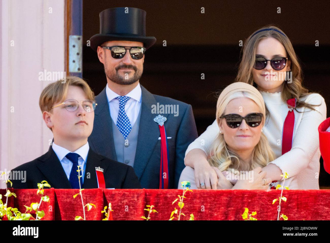 Crown Prince Haakon and Crown Princess Mette-Marit with Princess Ingrid ...