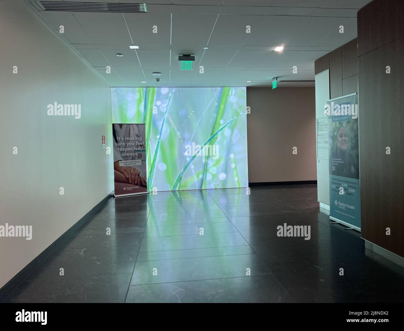 Interior hallway near lobby at the California Pacific Medical Center ...