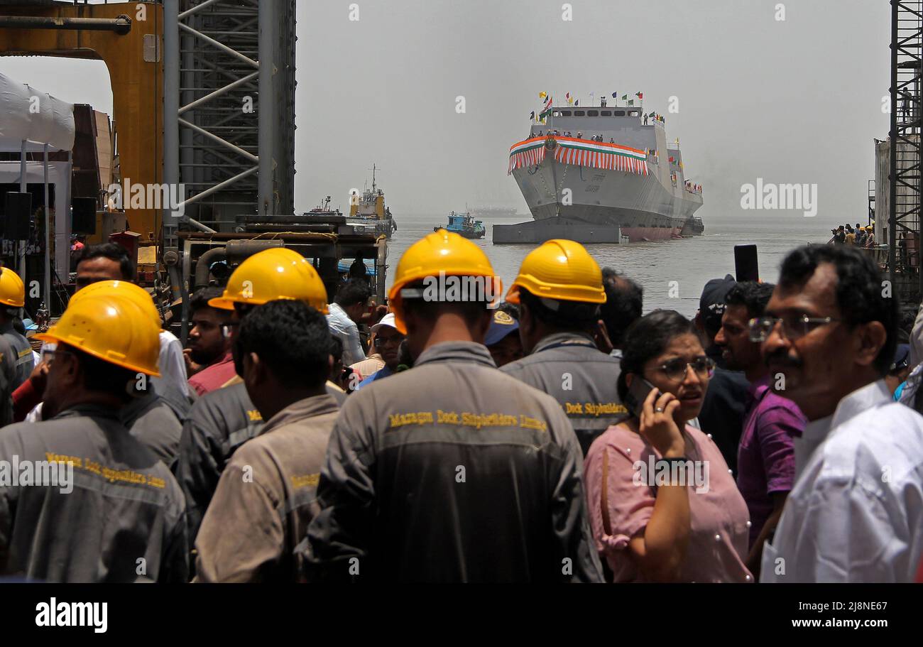 Mumbai, India. 17th May, 2022. Workers are seen during the launch of ...