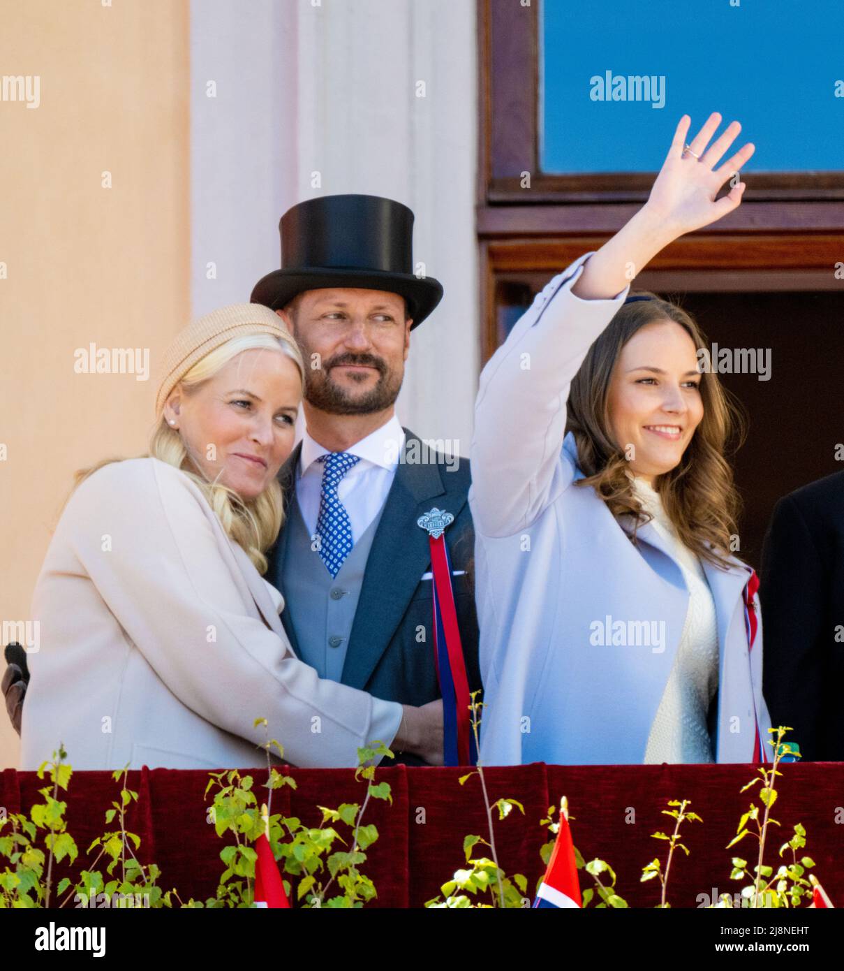 Crown Prince Haakon and Crown Princess Mette-Marit with Princess Ingrid ...