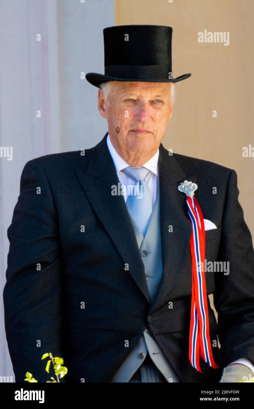 King Harald during the celebrations of the National Day at the Palace ...
