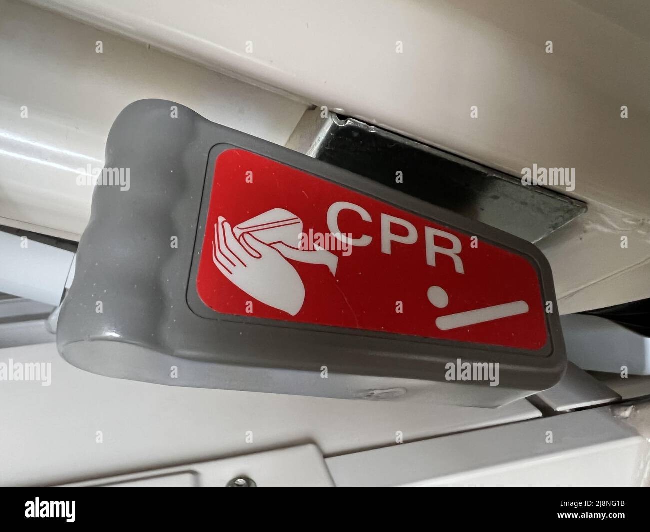 USA. 17th Mar, 2022. Handle labeled CPR for cardiopulmonary ...