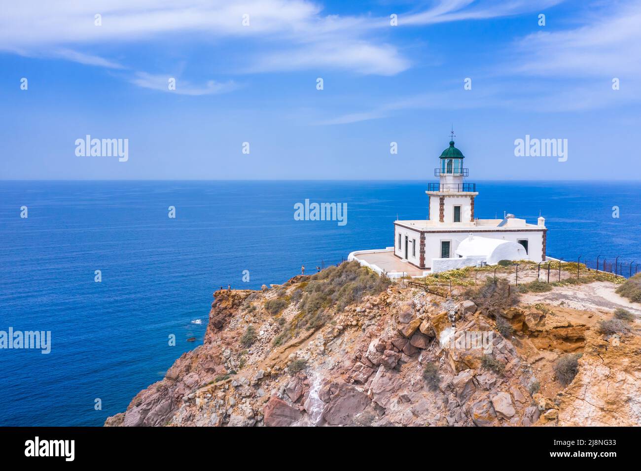 Lighthouse at Akrotiri, Santorini, Greece Stock Photo - Alamy